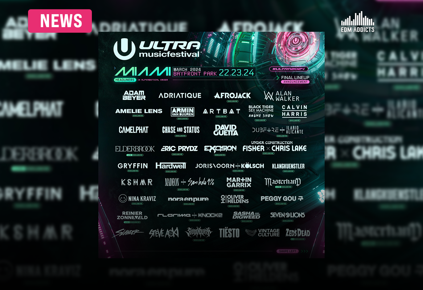 Ultra Rounds Out 2024 Lineup with Phase 3 Drop - EDM Addicts