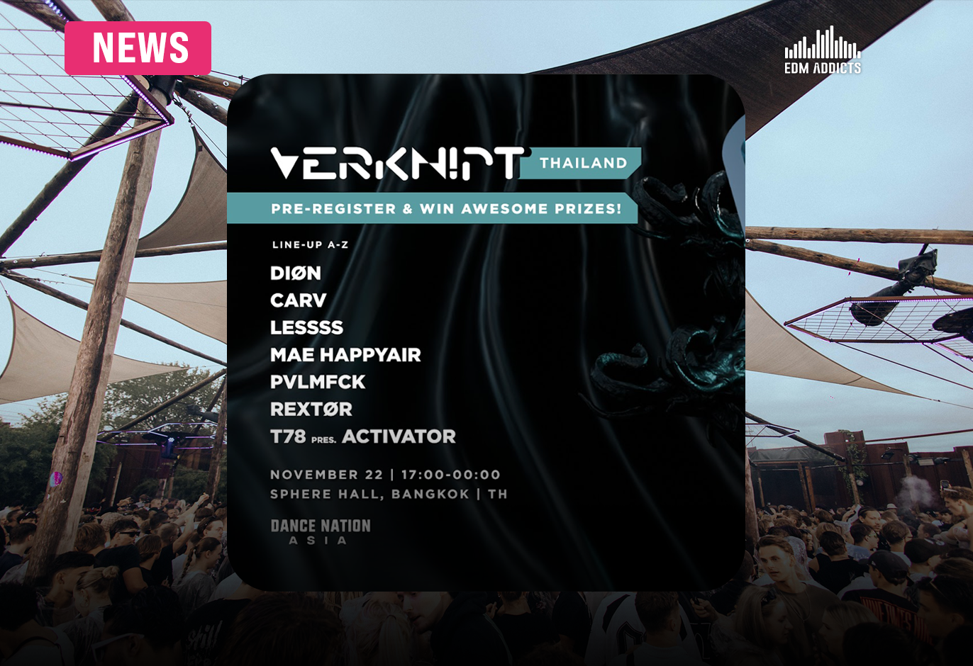VERKNIPT FESTIVAL Announces Its Lineup for the First Ever Hard Techno Event in Asia! - EDM Addicts